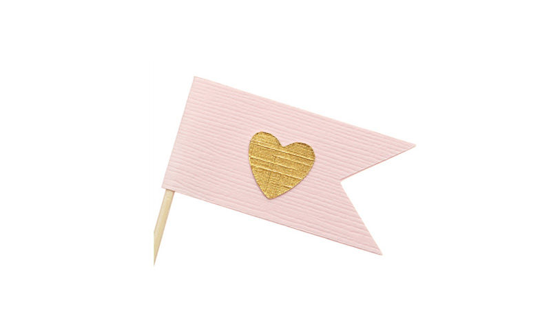Pink and Gold Pennant Garland / Banner - Make It Merry Shop - PinkLion