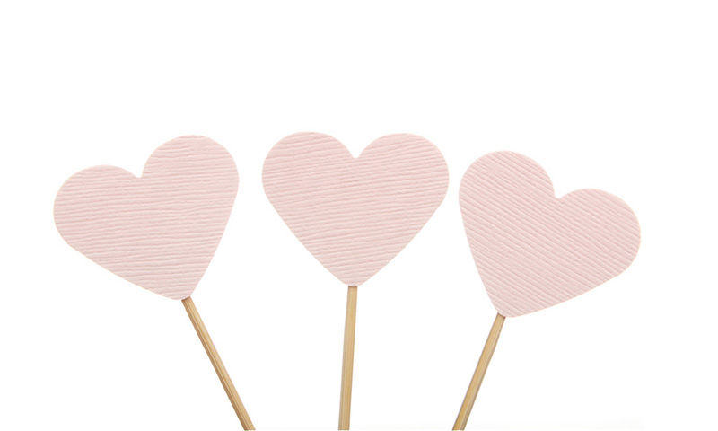 Pink Heart Cupcake Toppers / Party Picks - Make It Merry Shop - PinkLion