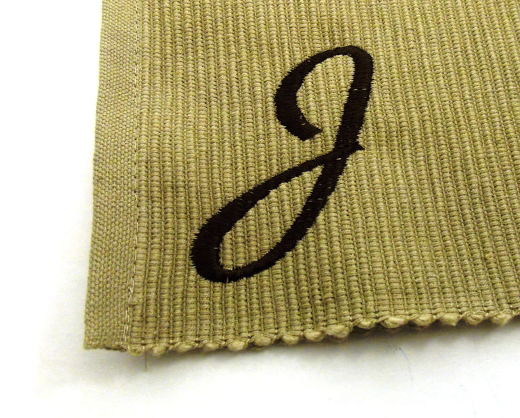 Monogrammed placemats. Simple and elegant. Washable. Custom embr ...