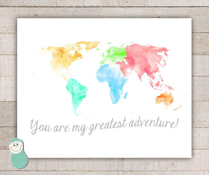 World Map Art, Oh the Places You'll Go - Life With Peanut - PinkLion