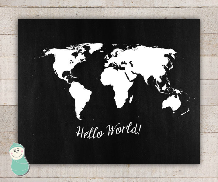 World Map Art, Oh the Places You'll Go - Life With Peanut - PinkLion