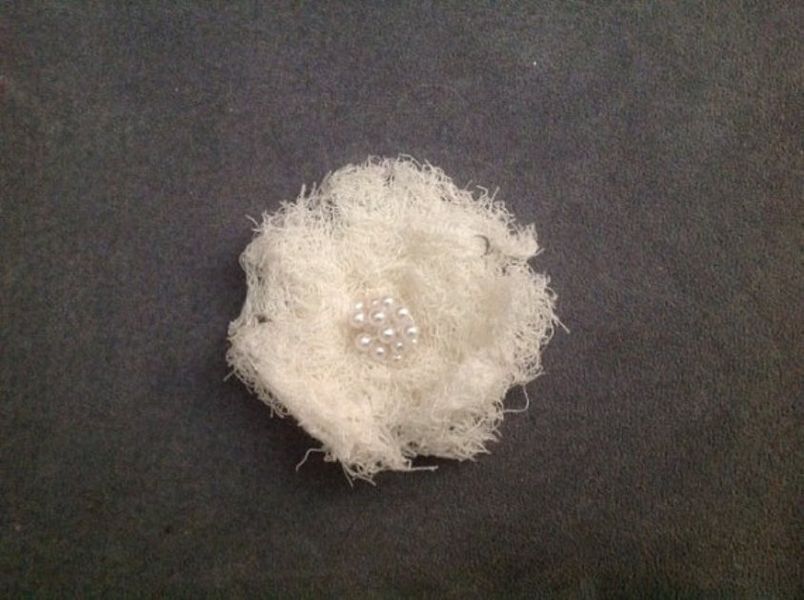 Natural Gauze Flower Embellishment - all my musings - PinkLion