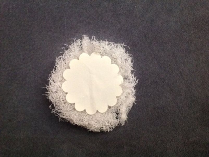 Natural Gauze Flower Embellishment - all my musings - PinkLion