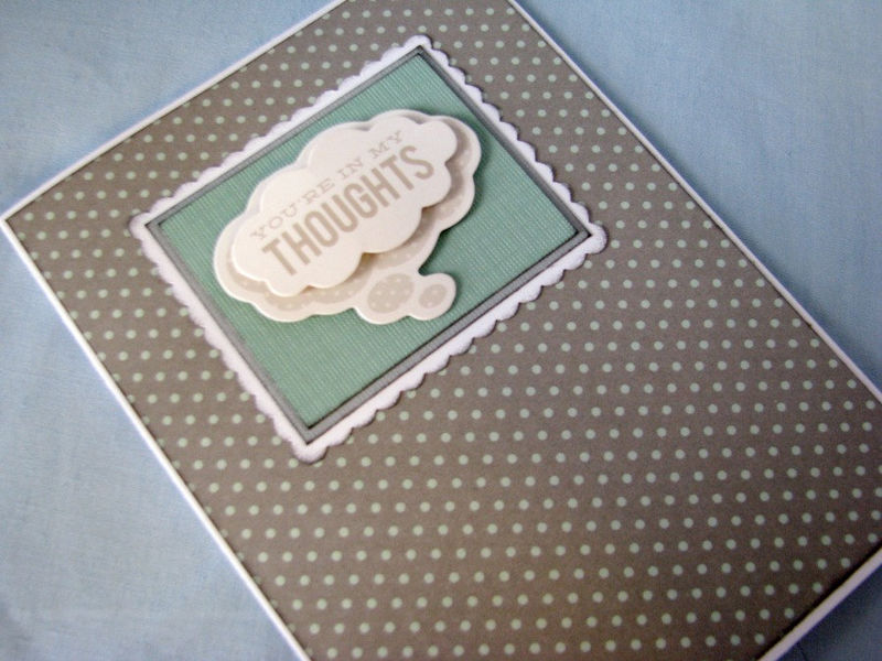 You're in my thoughts card, thinking of you card, handmade card ...