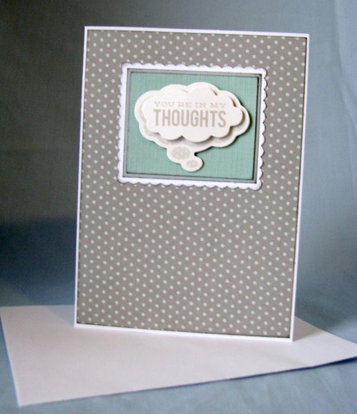 You're in my thoughts card, thinking of you card, handmade card ...