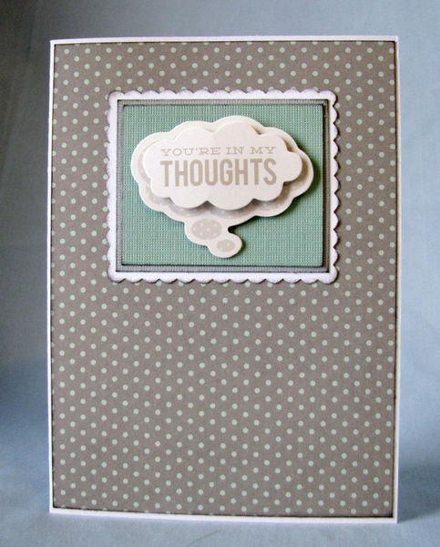 You're in my thoughts card, thinking of you card, handmade card ...