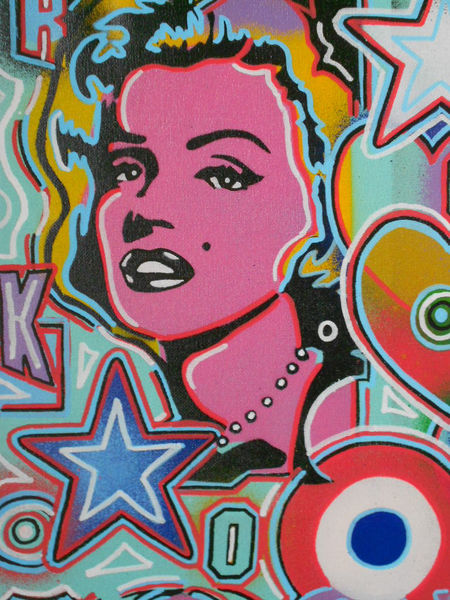 pop art painting on canvas,stencils,posca & spraypaints,elvis,ma ...