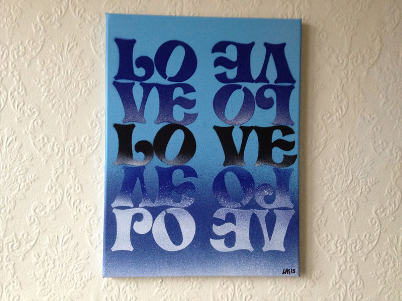 love text painting on canvas,stencils & spraypaints,lettering,ty ...