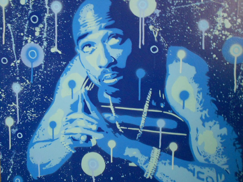 tupac painting large canvas,custom,hip hop,2 pac,rap,stencils,sp ...