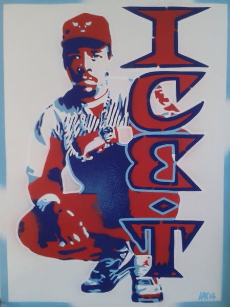 Ice -T canvas painting,stencils & spray paints,wall art,hip hop ...