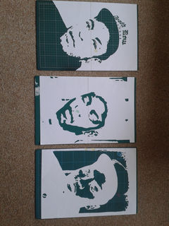 DR DRE painting on card,stencils,spraypaints,hip hop,rap,music,w - Abstract Graffiti - PinkLion