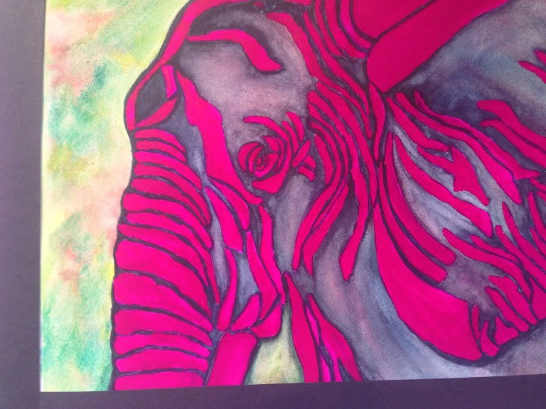 Magenta African Elephant - Elephantastic Designs - PinkLion