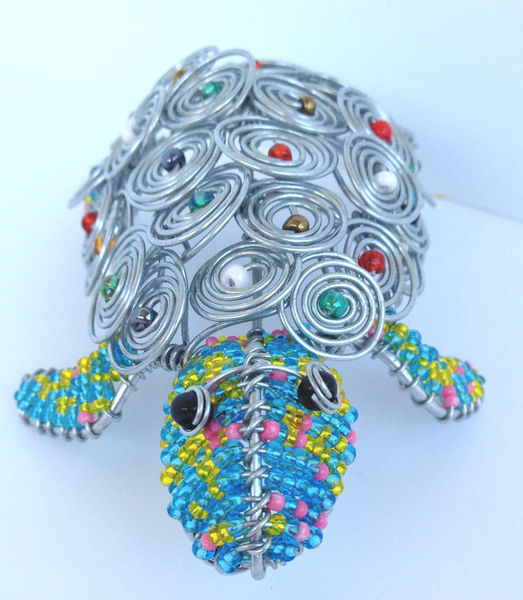 Tortoise - Mini-sculpture - Handmade Beaded Wire Art - Zenda -African ...