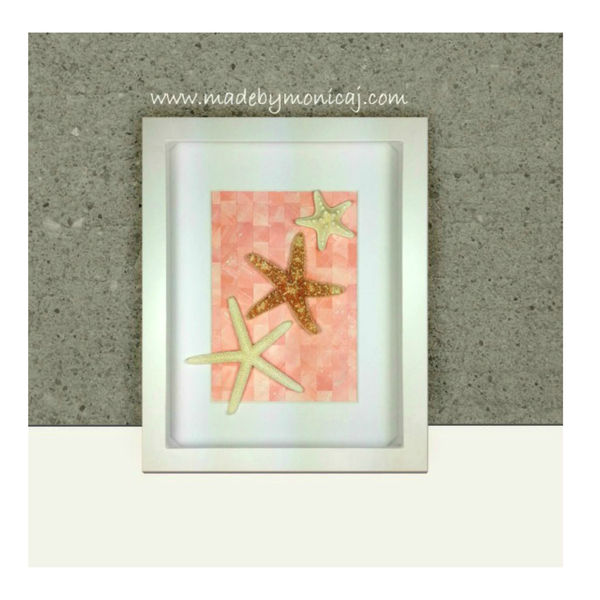 Starfish Shadow Box - Coral - madebymonicaj - PinkLion
