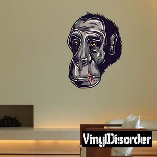 Ape Wall Decal - Vinyl Car Sticker - Uscolor005 - VinylDisorder - PinkLion
