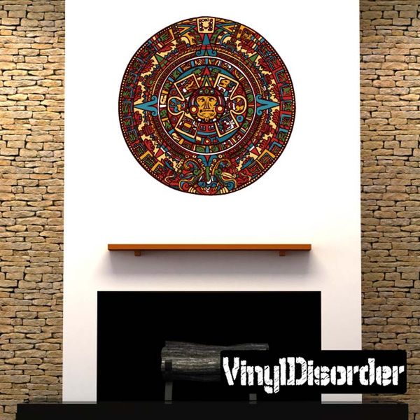 Aztec Calendar Wall Decal - Vinyl Car Sticker - Uscolor001 ...