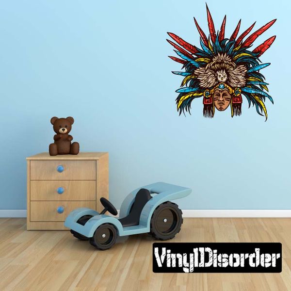 Aztec Eagle Warrior Wall Decal - Vinyl Car Sticker - Uscolor005 ...