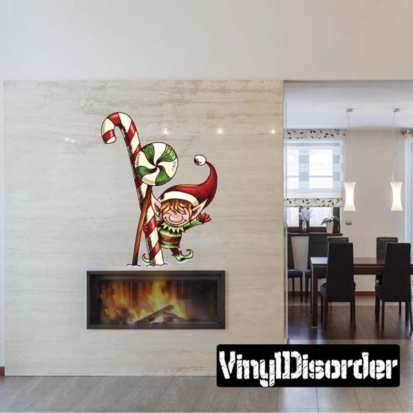 Christmas Elf Helper Wall Decal - Vinyl Car Sticker - Uscolor005 ...