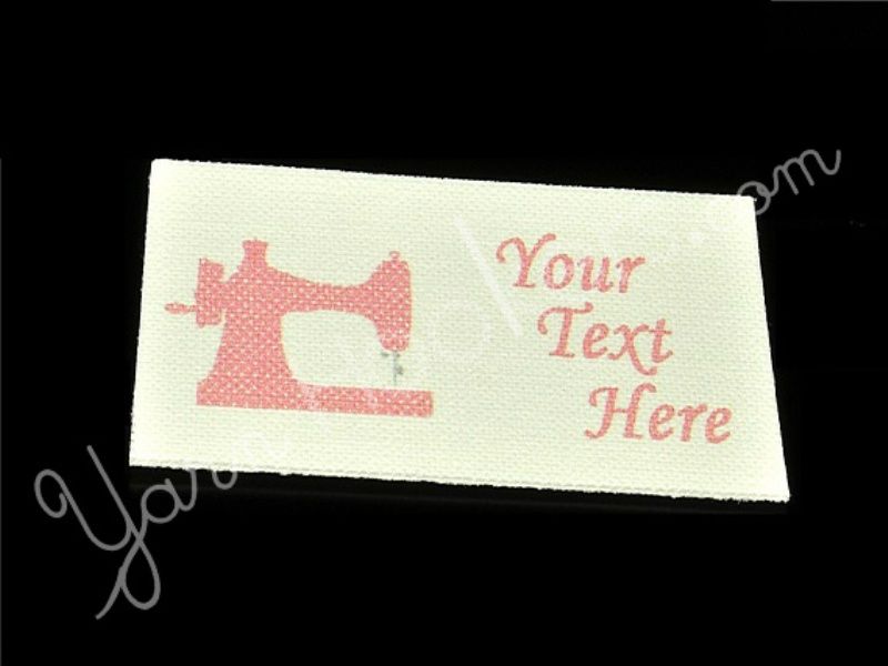 Pink Sew Machine - “Iron On” or ” Sew In” - Cotton Fabric Labels ...