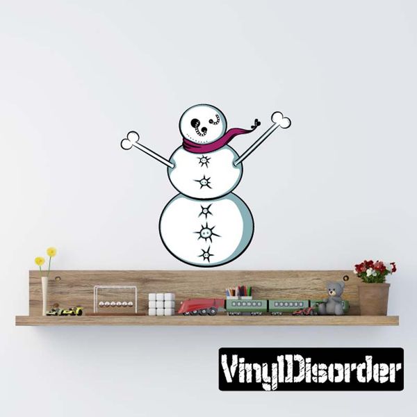 Christmas Snowman Wall Decal - Vinyl Car Sticker - Uscolor006 ...