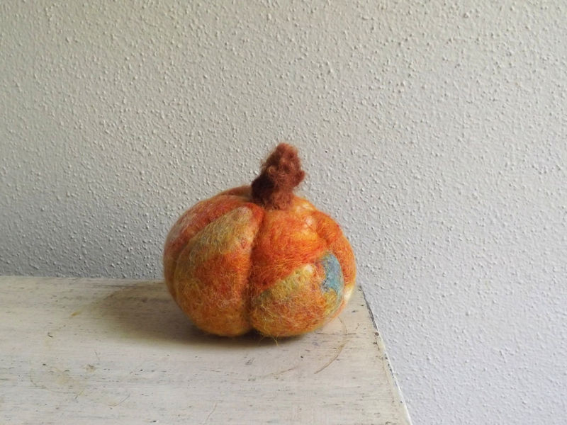 Felted Wool Pumpkin - Fall Decor Needle Felted Pumpkins - Liz's Shop ...