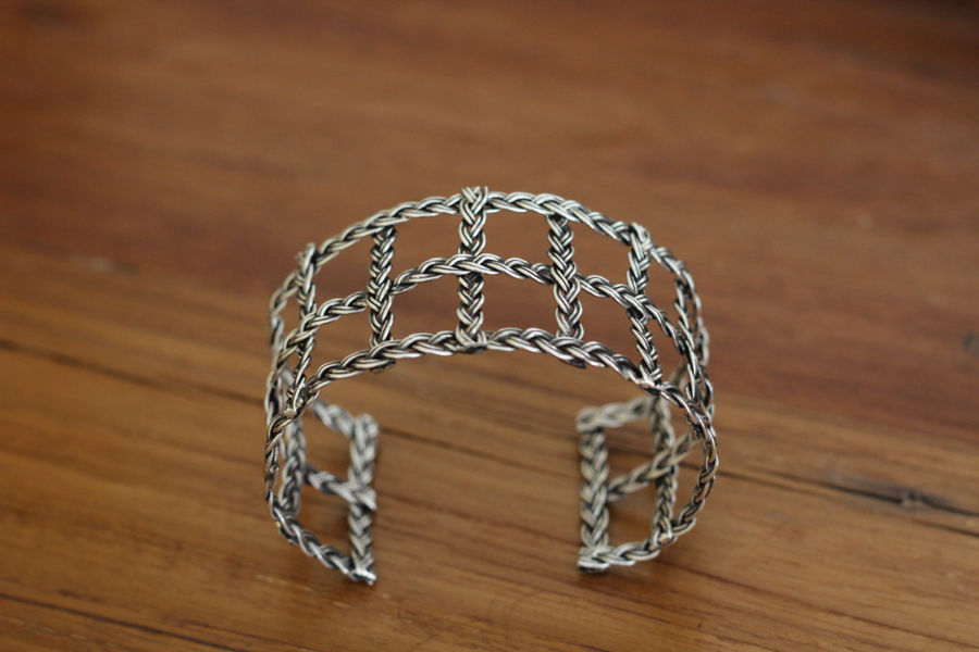 SILVER WEAVE CUFF BRACELET / SILVER CUFF / WOMENS BRACELET ...