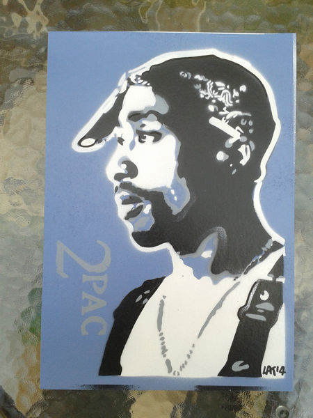 Tupac stencil art paintings on card,2pac,hip hop,west coast,cali ...