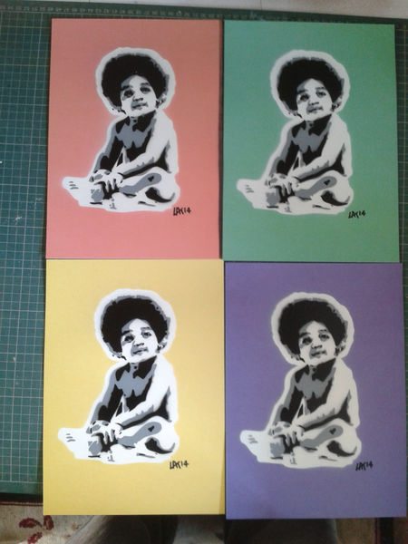 Notorious B.I.G. Stencil Art - Abstract Graffiti - PinkLion