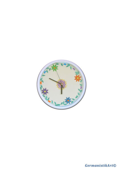 Pastel Wall Clock, Kitchen Wall Clock with Flowers, Quilled Wall ...