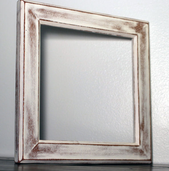 WHITE- Whitewashed Mahogany Frame - Country Spring Woods - PinkLion