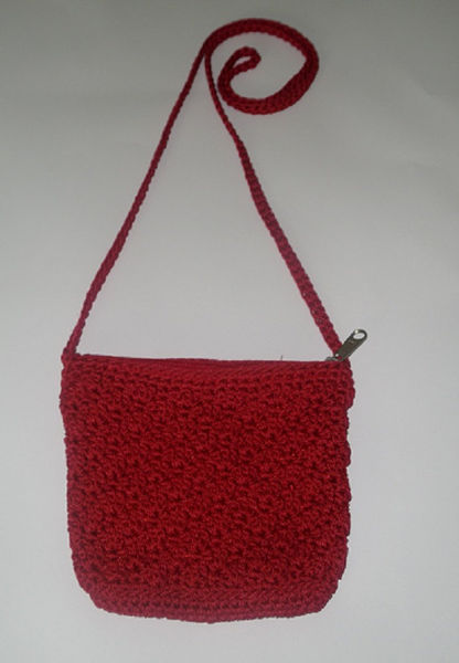 RED CROCHET BAG / CROCHET ACCESSORIES / KNIT BAGS - SesskaDesigns ...