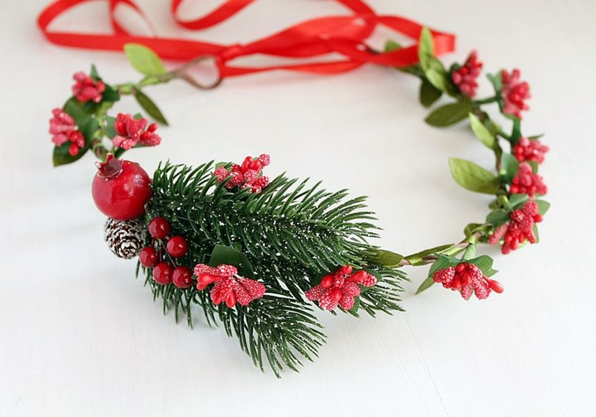 Christmas Crown, Holiday Hair Crown, Winter Wedding Crown ...