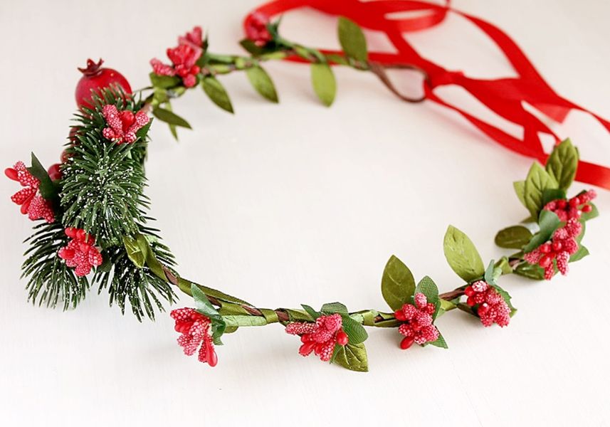 Christmas Crown, Holiday Hair Crown, Winter Wedding Crown ...
