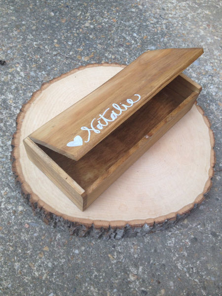 Bridesmaid Gift Rustic Wooden Hand Painted Keepsake Box White Ca ...