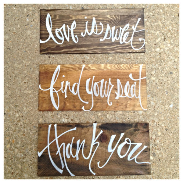 Choose Your Three Signs Wedding Wooden Rustic Signs Set of Three ...