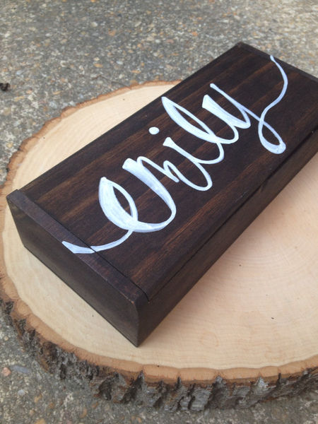 Bridesmaid Gift Rustic Wooden Hand Painted Keepsake Box White Ca ...