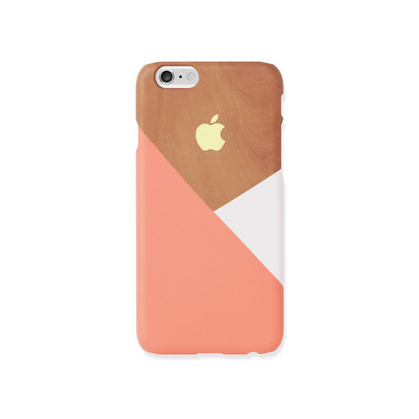 iPhone case - Peach layered wood pattern non-glossy L15 - E.V.O.N ...